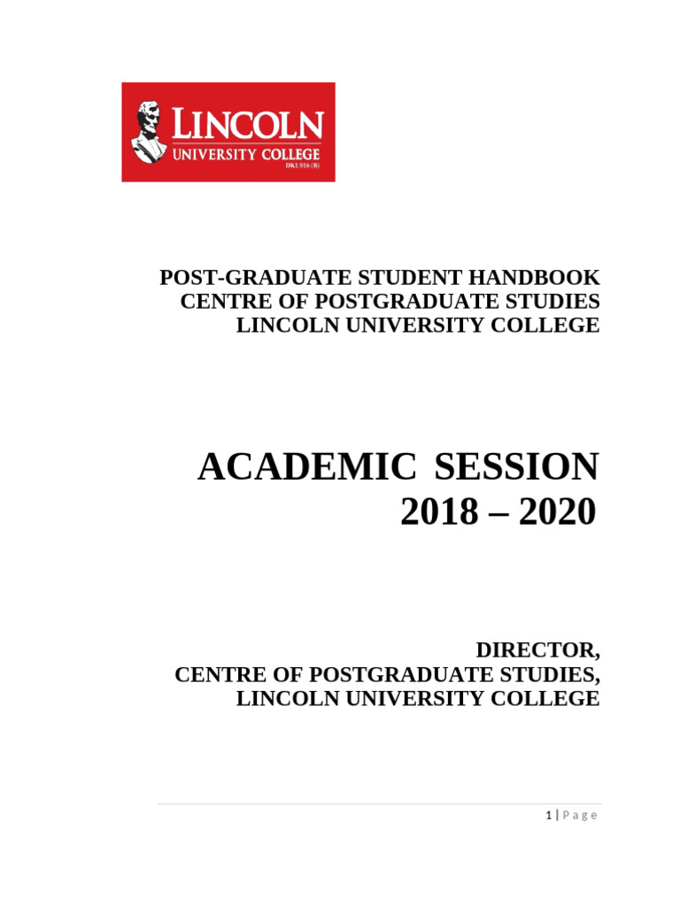 Lincoln University Postgraduate Handbook | PDF | Thesis | Postgraduate ...