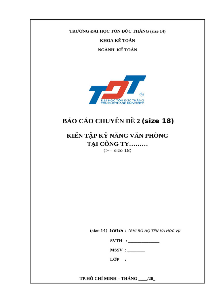 Mau - bieu -bia bao cao kiến tập CĐ 2 | PDF