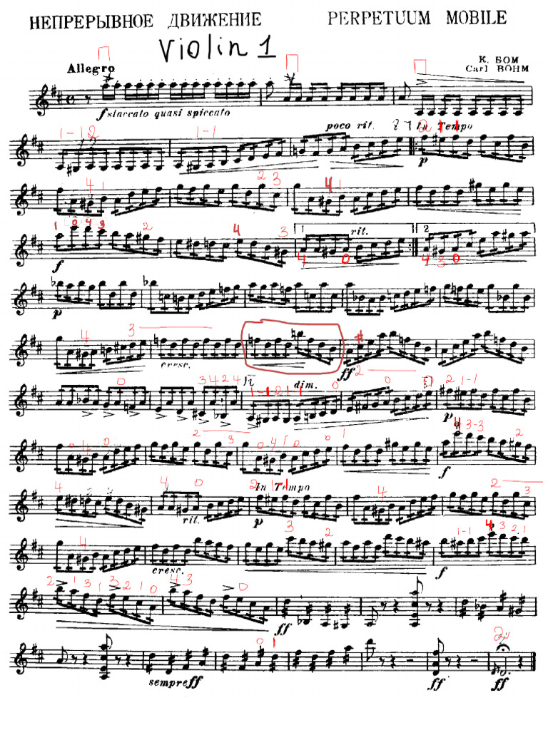 Bohm Perpetuo Mobile Violin 1 | PDF