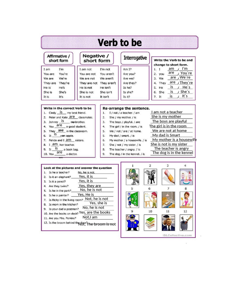 Verb to be - Homework - Alvarado Aliaga | PDF