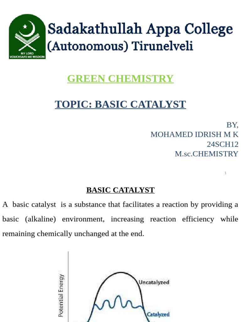 Green Chemistry (24SCH12) | PDF | Catalysis | Green Chemistry