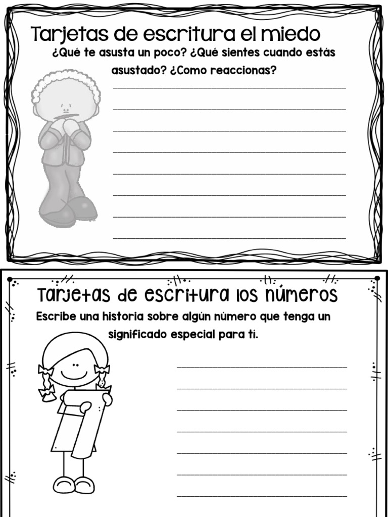 Tarjetas de Escritura Creativa para Niños | PDF