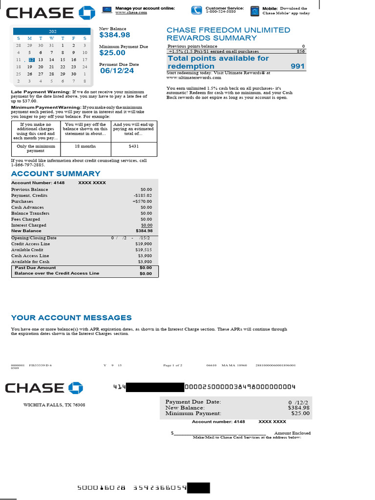 Chase Bill Ludette Crave Lee | PDF | Credit Card | Annual Percentage Rate