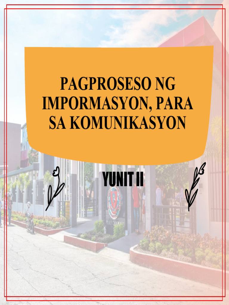 Yunit 2 Aralin 3 | PDF