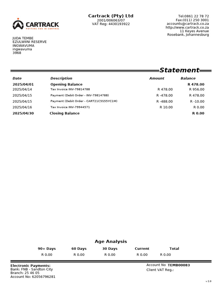 Cartrack Financial Statement Overview | PDF