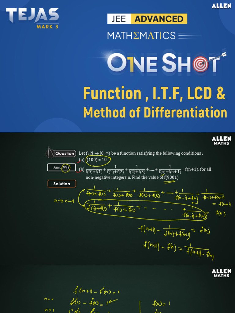 Function, ITF, LCD & MOD One Shot | PDF | Function (Mathematics) | Mathematical Relations
