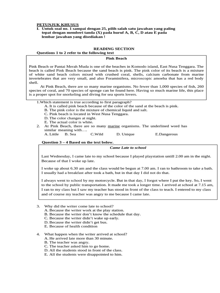 SOAL AMBK ENGLISH 2024-2025 | PDF | Social Media | Popular Culture & Media Studies