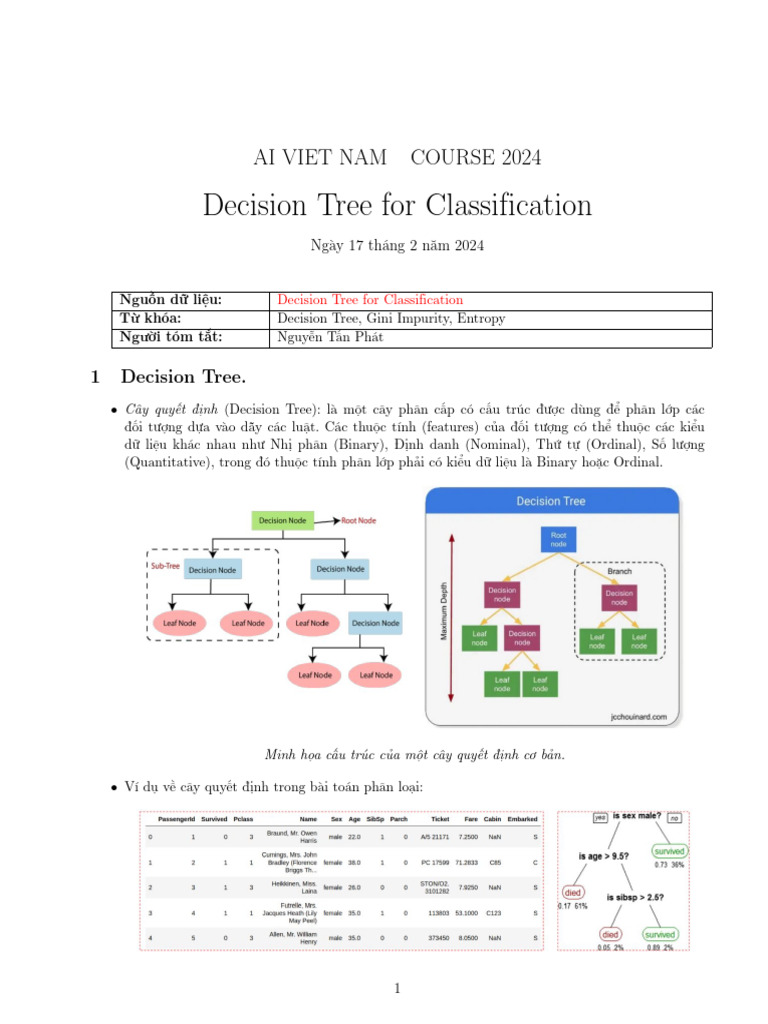 Decision Tree For Classification Tấn Phát | PDF