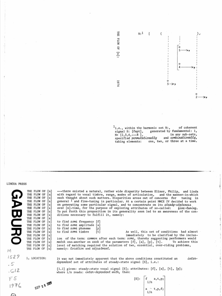 Gaburo - The Flow of U (Score) | PDF