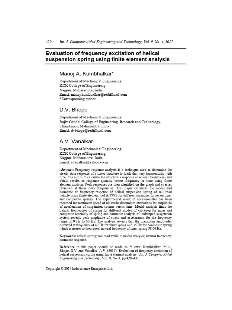 6-S-Evaluation of Frequency Excitation of Helical Suspension Spring Using Finite Element ...