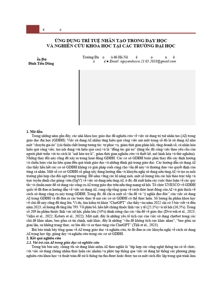 NG Dung TR Tu NHN Tao Trong Day Hoc Va Nghin Cu Khoa Hoc Tai Cac TRNG Ai Hoc | PDF