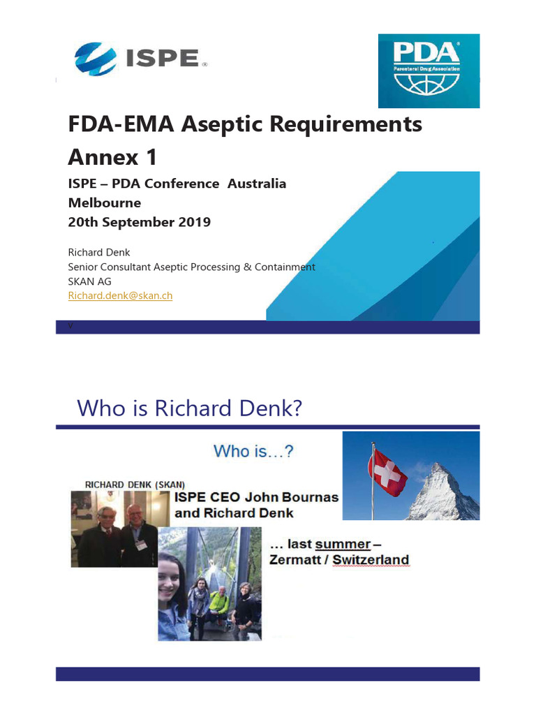 Fda Ema Aseptic Requirements Annex 1 | PDF | Hydrogen Peroxide ...