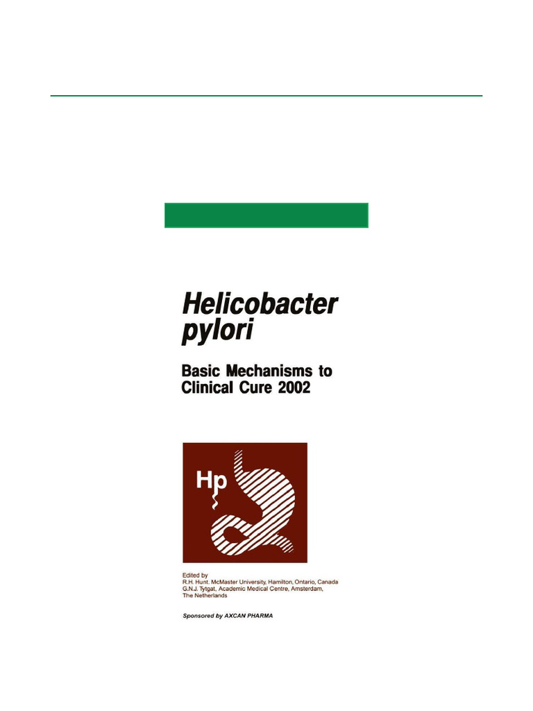 Helicobactor Pylori Basic Mechanisms To Clinical Cure 2002 1st Edition ...