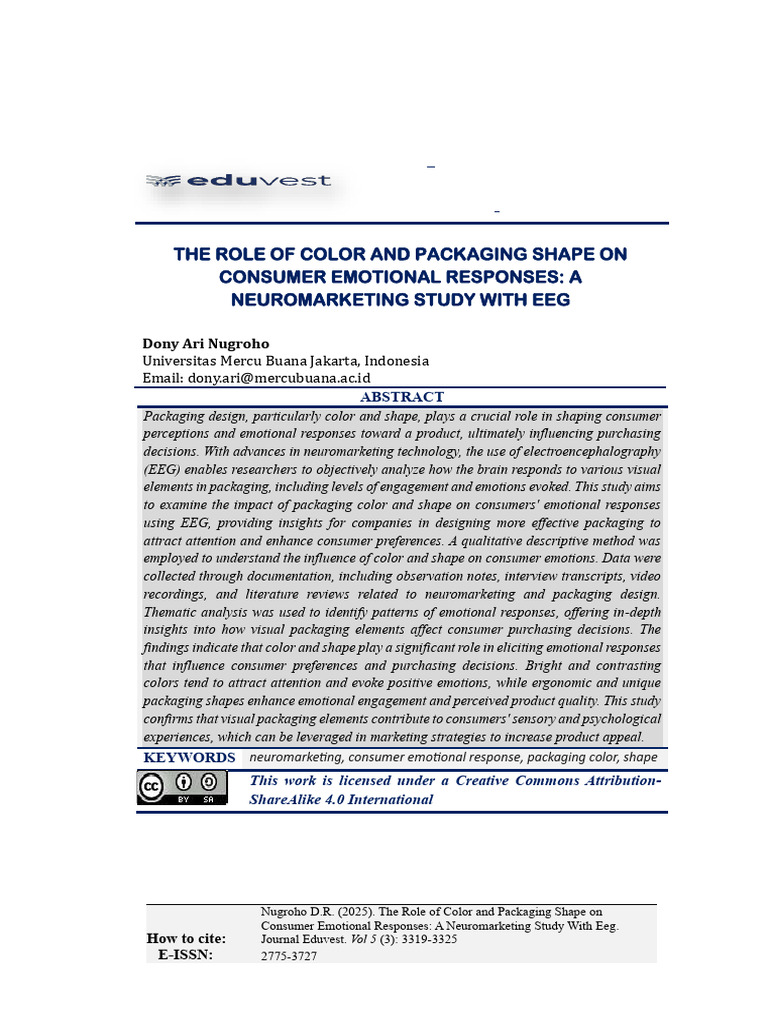 2025 The Role of Color and Packaging Shape On Consumer Emotional Responses A Neuromarketing ...