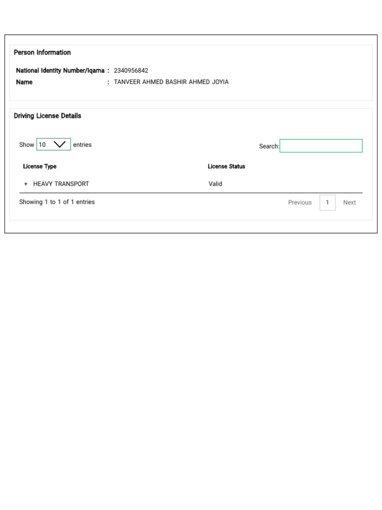 Public Query Driving License | PDF