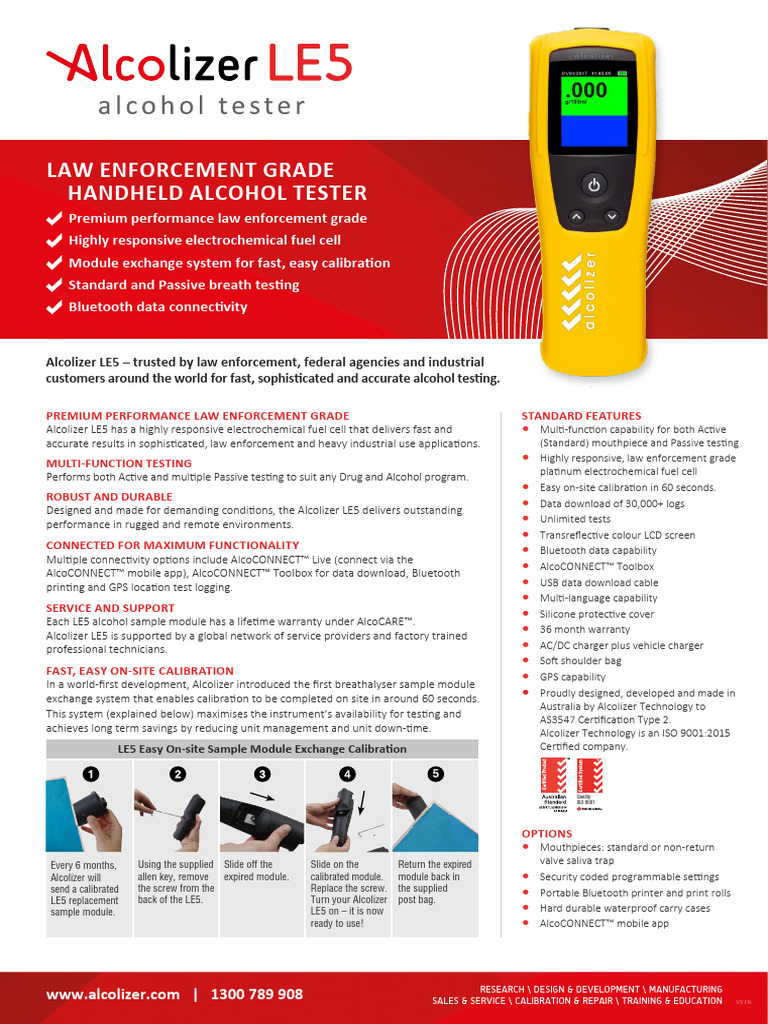 Alcolizer LE5 User Manual | PDF
