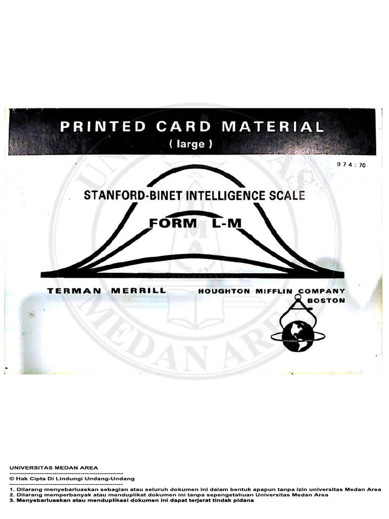 Stanford Binet Intelligence Scale Large | PDF