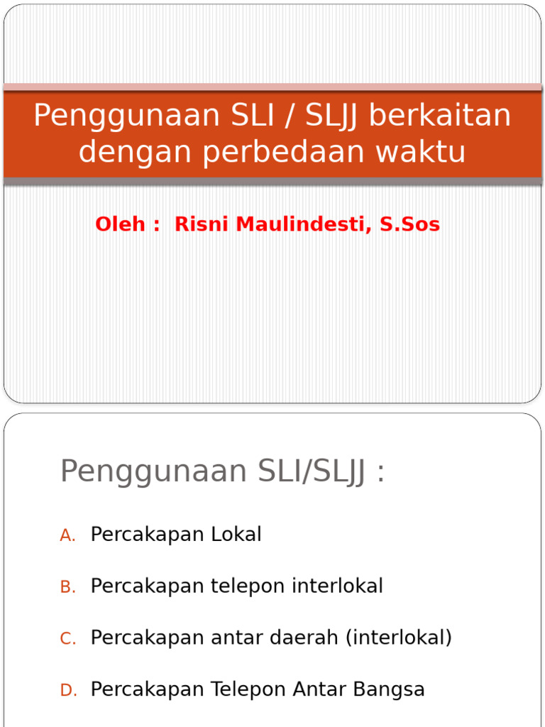 Penggunaan SLI | PDF