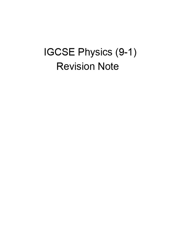 1 Edexcel IGCSE Physics Revision Note | PDF | Electromagnetic Spectrum | Ultraviolet