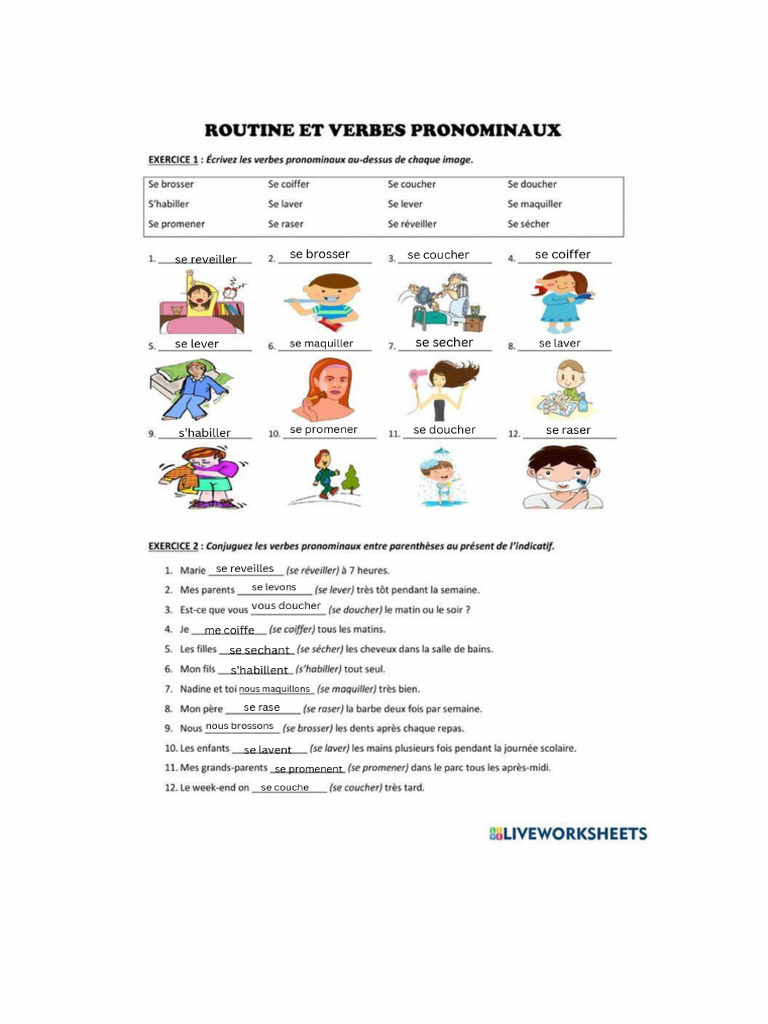 Routine Et Verbes Pronominaux PDF | PDF
