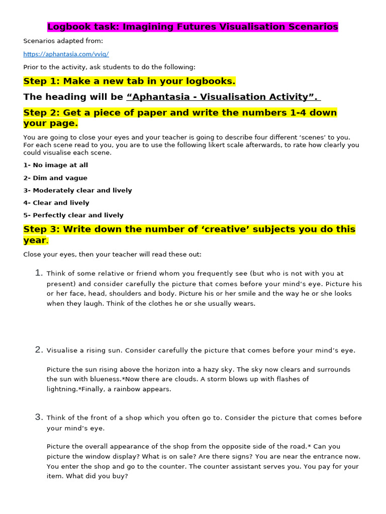 Imagining Futures Visualisation Scenarios | PDF