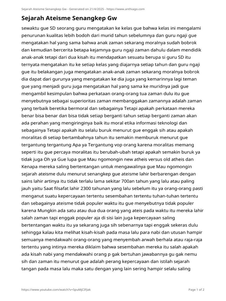 Sejarah_Ateisme_Senangkep_Gw-21-04-2025 | PDF