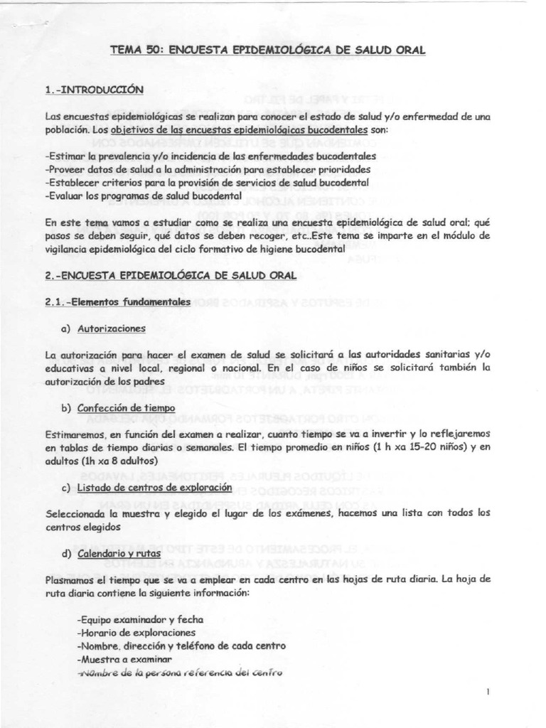 TEMA 50 Procesos sanitarios | PDF | Diente | Odontología