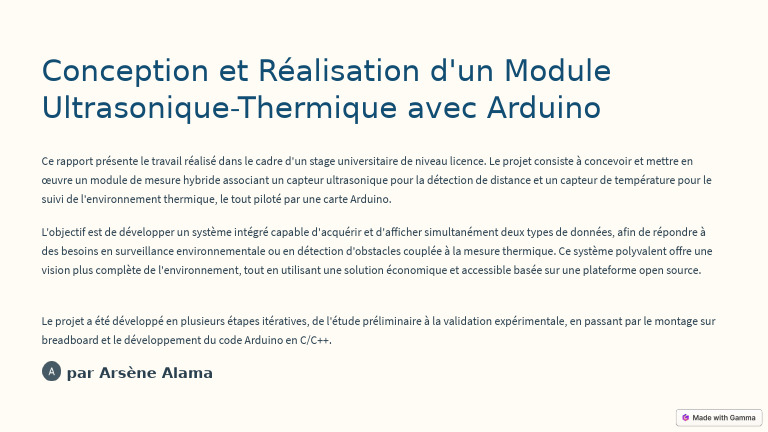 Conception-et-Realisation-dun-Module-Ultrasonique-Thermique-avec-Arduino | PDF