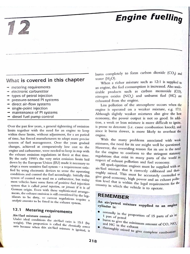 Engine Fueling and Petrol Injection | PDF