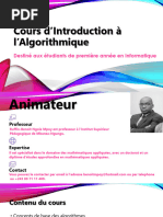 Cours Algorithme Pour Les Debutants | PDF | Structure de contrôle | Booléen