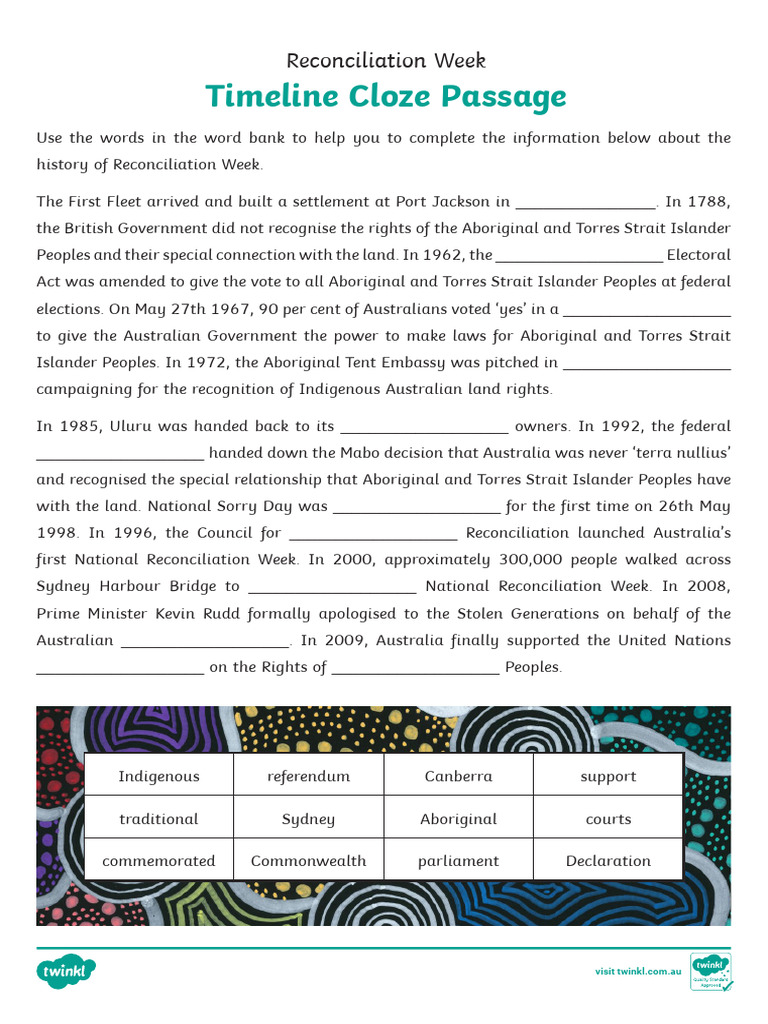 Reconciliation Week History Timeline | PDF | Indigenous Australians ...