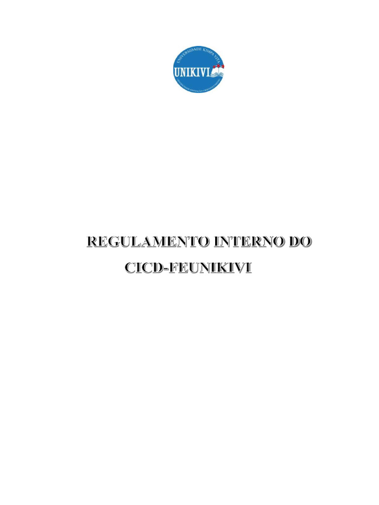 Regulamento do CICD da UNIKIVI | PDF | Science | Universidade