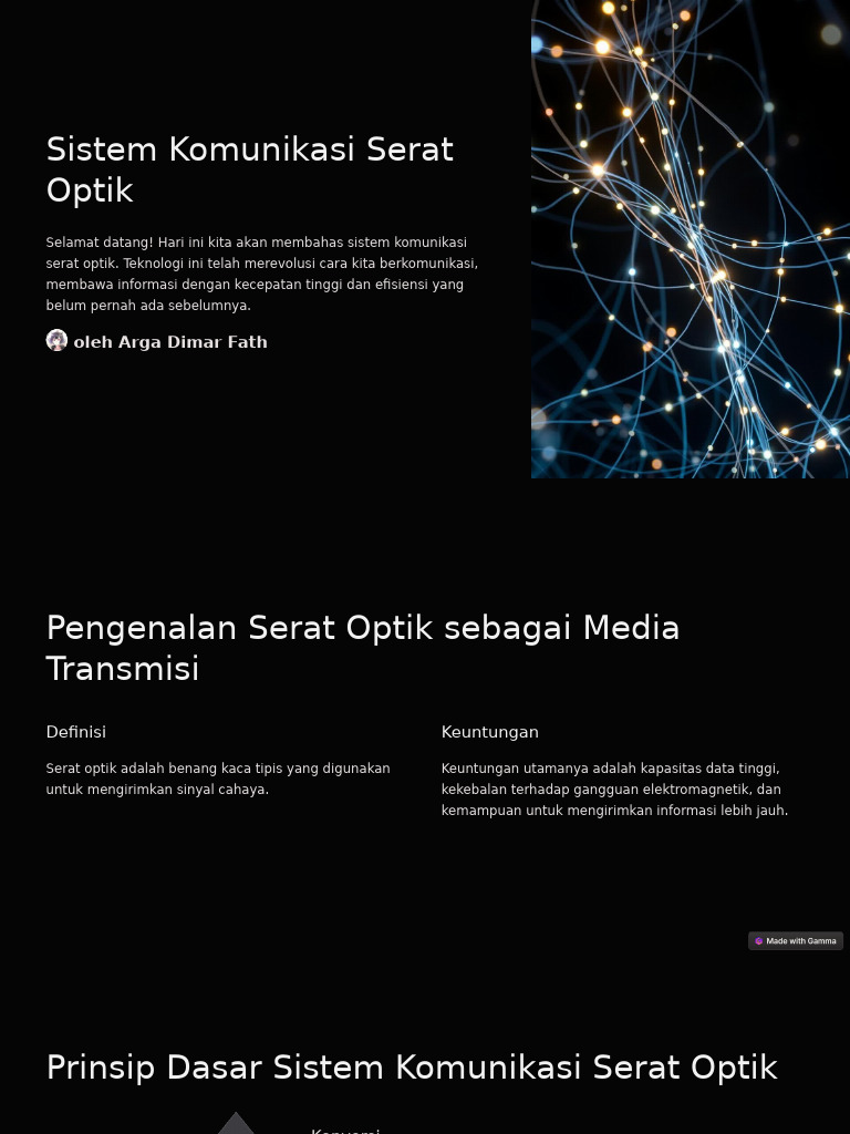 Sistem Komunikasi Serat Optik | PDF