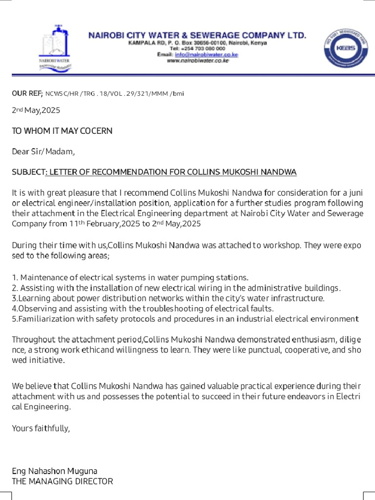 RECOMMENDATION LETTER (2) Phoenix | PDF