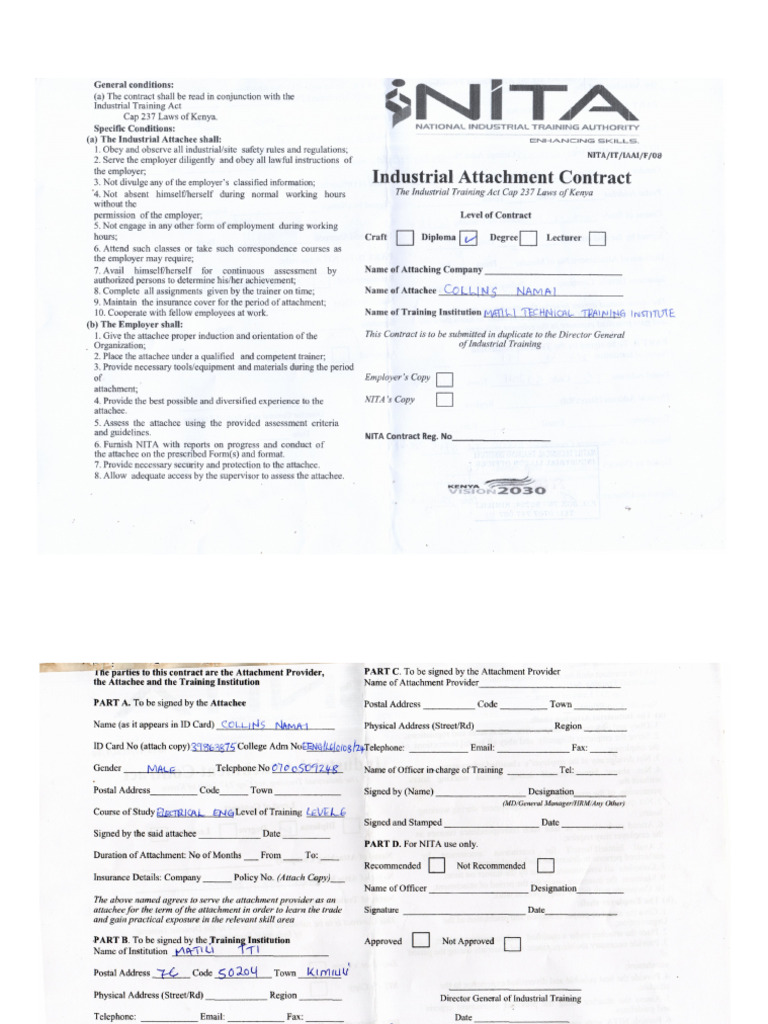 Collins Attachment Form | PDF