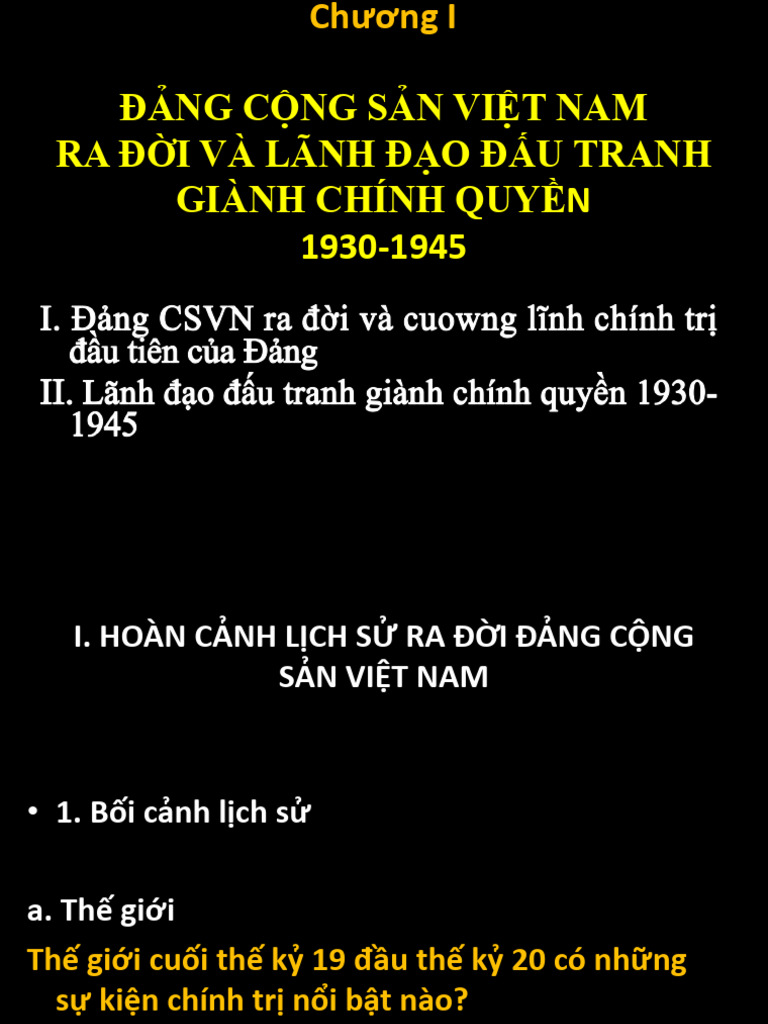 Iuh.lsd. i. Đảng Cộng Sản Việt Nam Ra Đời | PDF