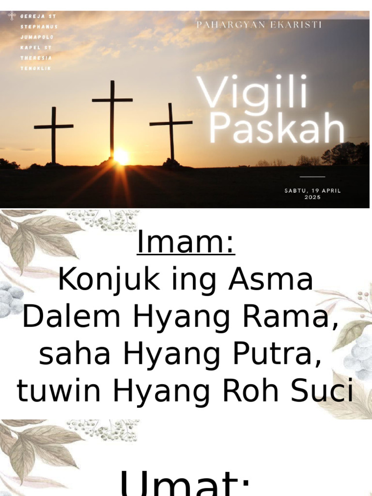 Vigili Paskah 1 | PDF