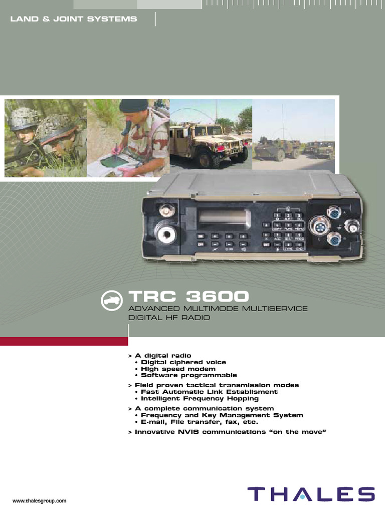 TRC 3600: Advanced Tactical HF Radio | PDF | High Frequency | Radio