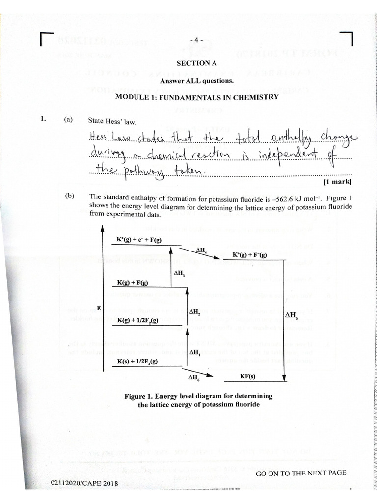 2018 U1 P2 Chem Solutions | PDF