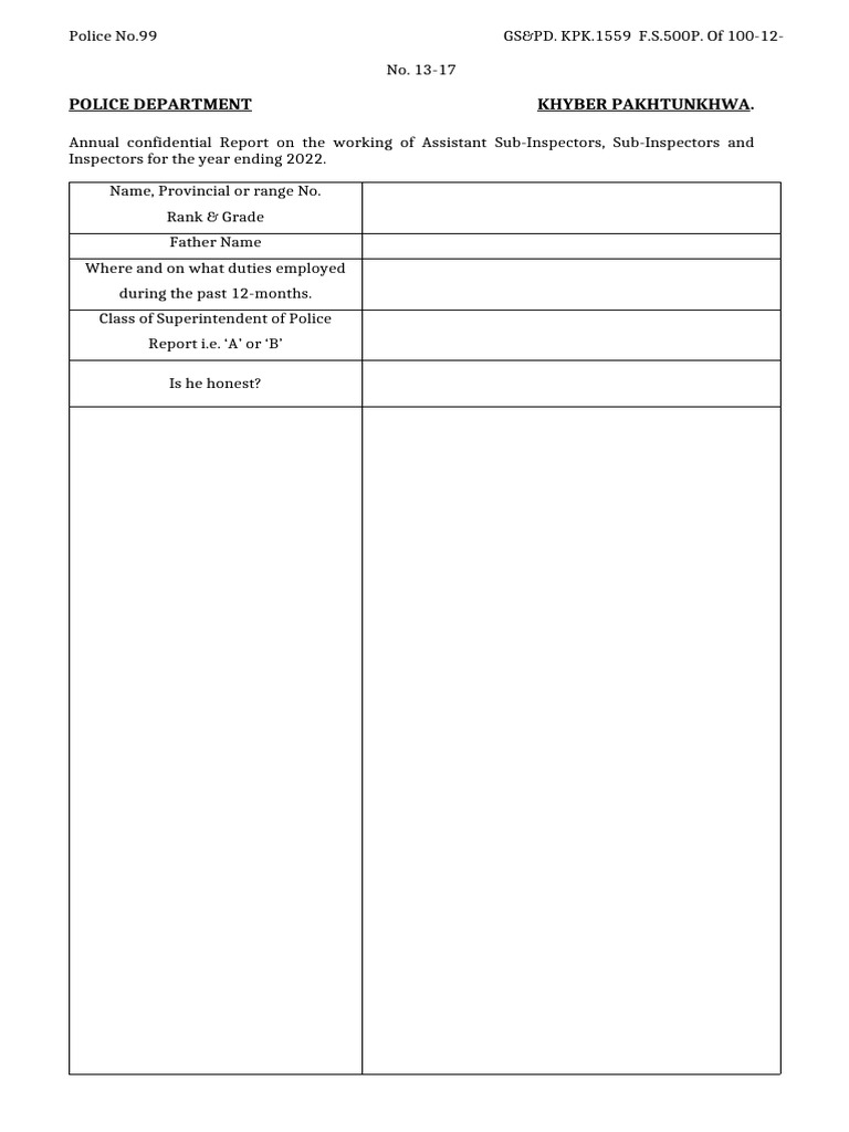 ACR Proforma Yyyyy | PDF