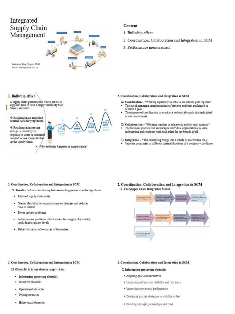 C6. Supply Chain Integration (Students) | PDF | Supply Chain Management ...