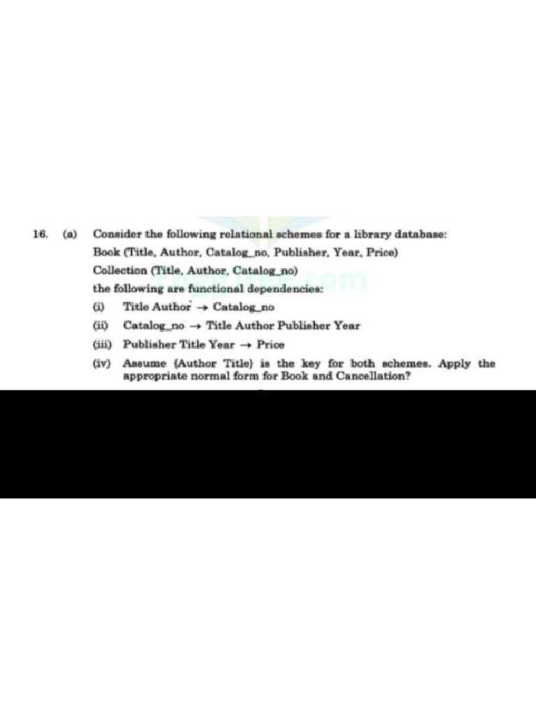 Solution To Uqp Normalisation | PDF