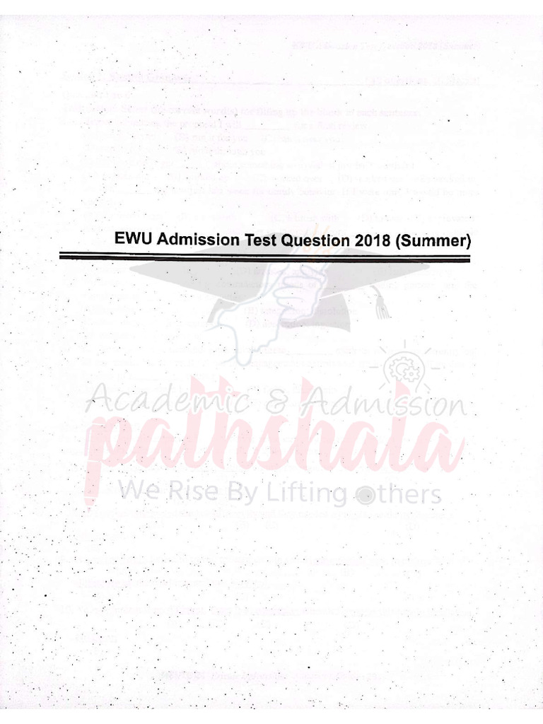 EWU 2018 (Summer) | PDF