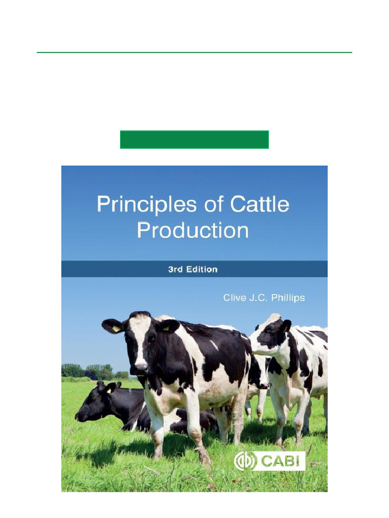Principles of Cattle Production Overview | PDF | Cattle | Agriculture