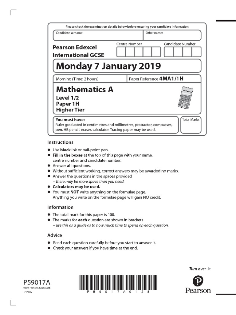 Year 10 End of Term 1 Revision | PDF | Area | Geometry