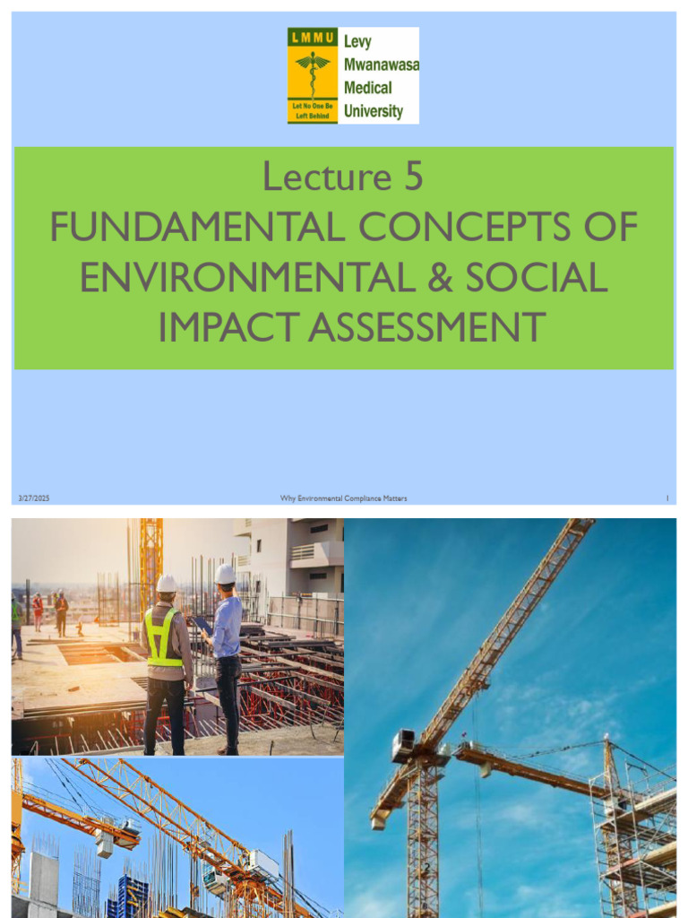 Lecture 5 - Environmental Impact Assessments | PDF | Environmental ...