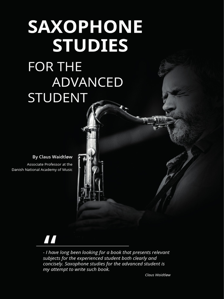 Advanced Saxophone Studies Guide | PDF | Scale (Music) | Elements Of Music