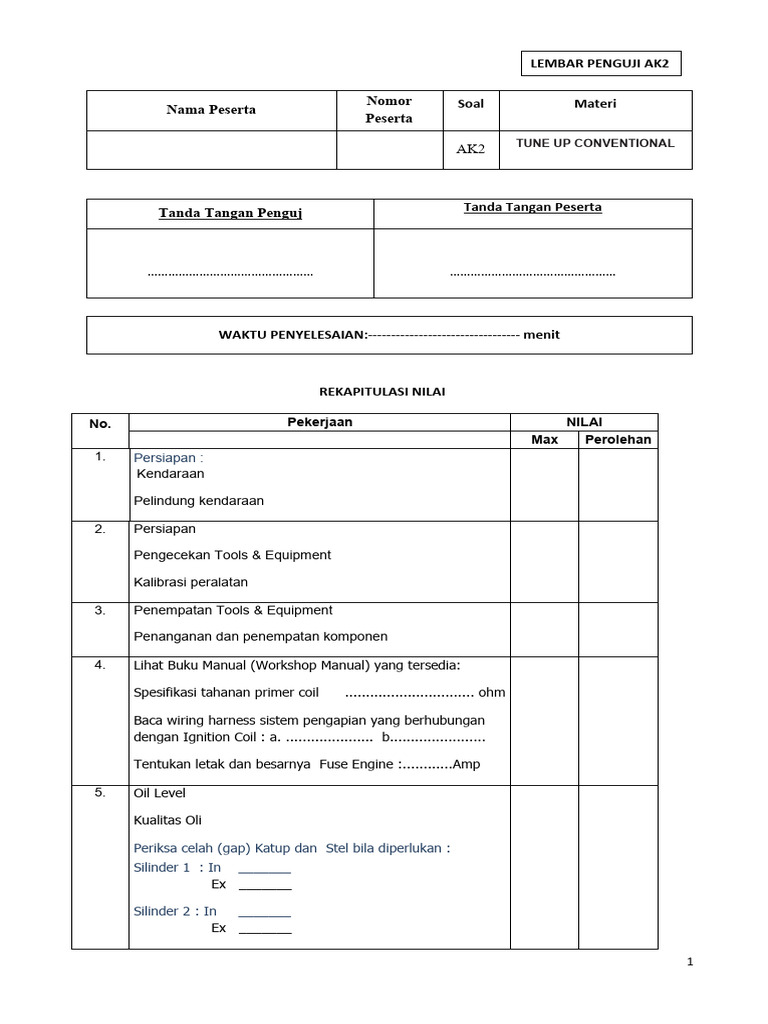 AK2 Tune Up ETU Conventional | PDF