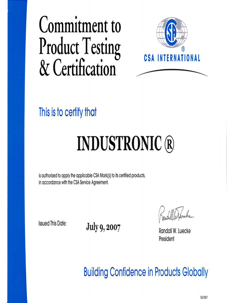 CSA Mark Authorization | PDF