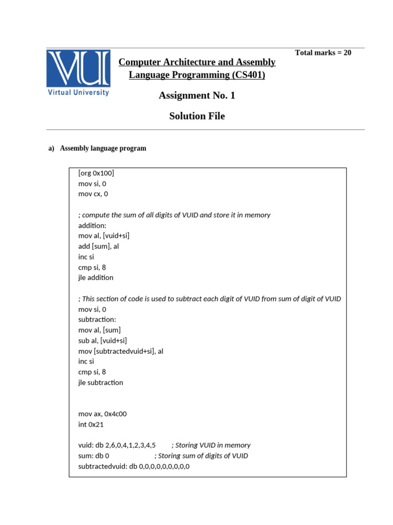 Spring 2025 - CS401 - 1 - SOL | PDF